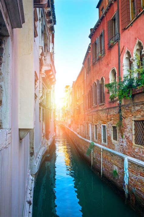 Old Architecture And Narrow Canal In Venice Editorial Stock Image