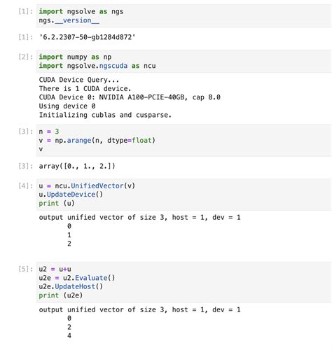 problems with ngsolve ngscuda unifiedvector ngsolve netgen ngsolve