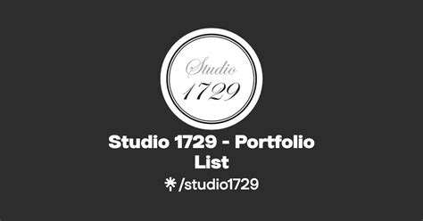 Studio 1729 Portfolio List Linktree
