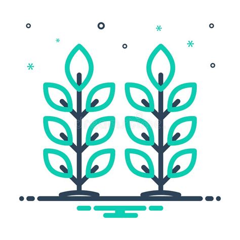 Mix Icon For Vegetation Plants And Flora Stock Vector Illustration Of Plants Icon 242587846