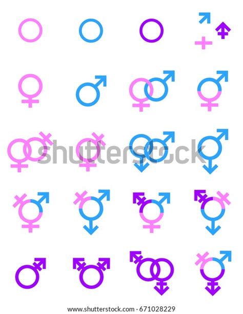 Gender Icon Sex Relationship Man Woman Stock Vector Royalty Free