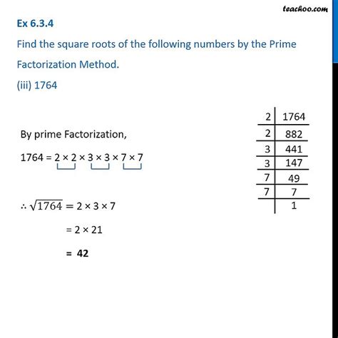 Ex 63 4 Find Square Roots By Prime Factorisation I 729 Ii 400