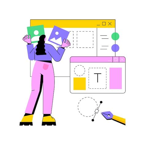 Ilustración De Vector De Concepto Abstracto De Diseño Vector Premium