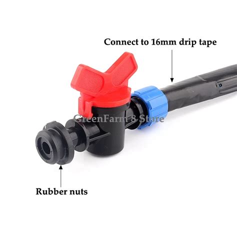 마이크로 관개 드립 테이프 바이패스 밸브 16mm ~ 10mm 온실 급수 미로 타입 호스 밸브 고무 너트 포함 2 ~ 50 개정원호스 And 릴 Aliexpress