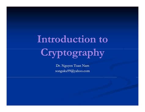 Pdf Lecture 02 Introductioncryptographypdf Dokumentips