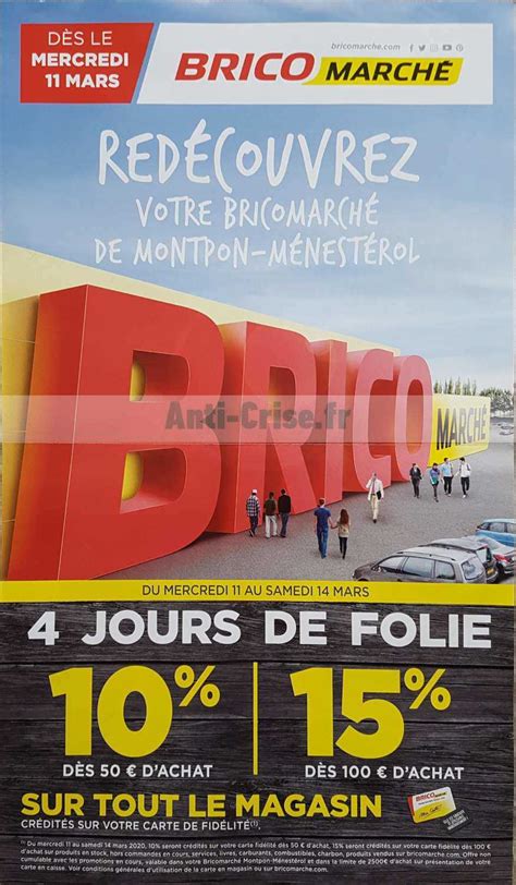 Anti crise fr Catalogue Bricomarché du 11 au 14 mars 2020BRICOMARCHé