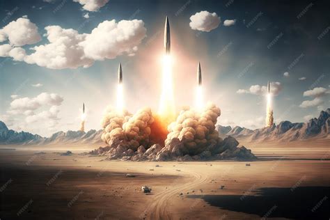 Premium Photo Ballistic Missiles Launch Start Of Intercontinental
