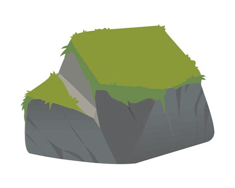 Stone With Grass Icon 10823848 Vector Art At Vecteezy