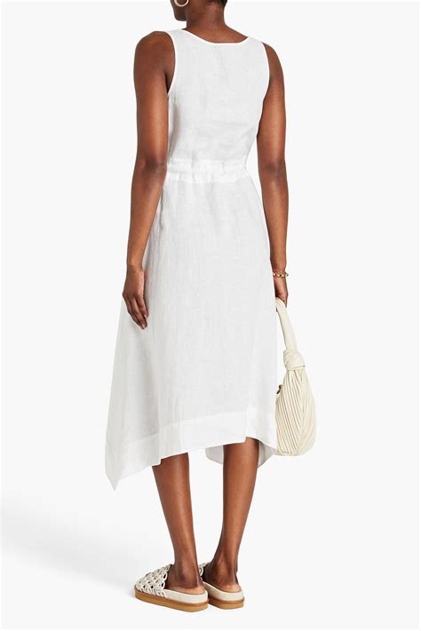 Theory Linen Midi Dress The Outnet