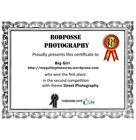 First Place Certificate Top Image Gallery Site With First Place