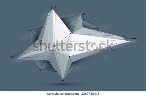 Polygonal Form Vector Abstract Design Modern Stock Vector Royalty Free