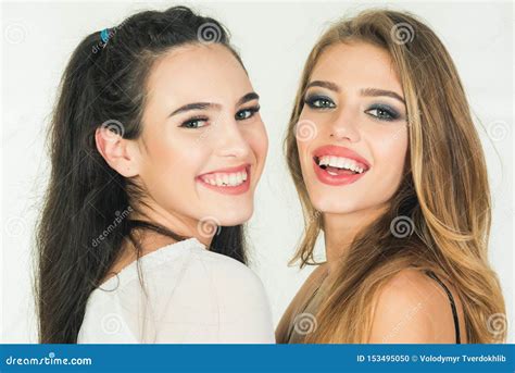 Seksowne Kobiety Z D ugie W osy Lesbian Zdjęcie Stock Obraz złożonej