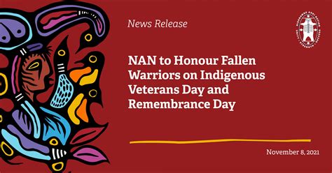 Nan To Honour Fallen Warriors On Indigenous Veterans Day And