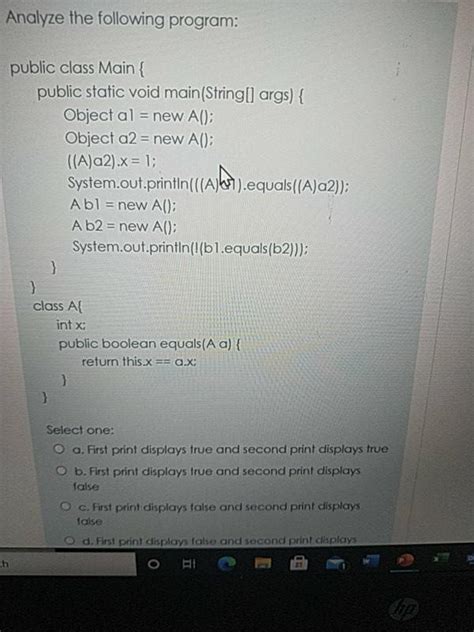 Solved Analyze The Following Program Public Class Main