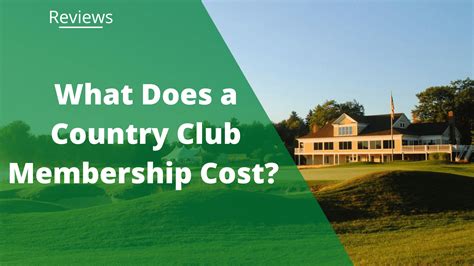 What Does A Country Club Membership Cost Average Monthly Prices Fees