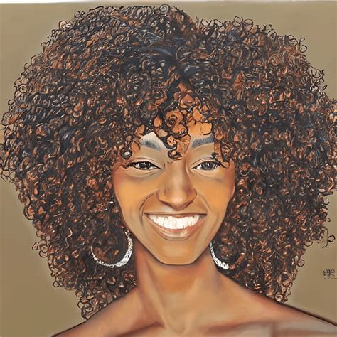 Vibrant African Brown Skin Woman Curly Hair Art By Augusta Savage