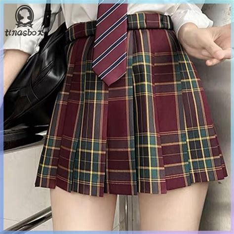 Tina Fashionable Sweet College Style Japanese Jk Plaid Skirt For Women