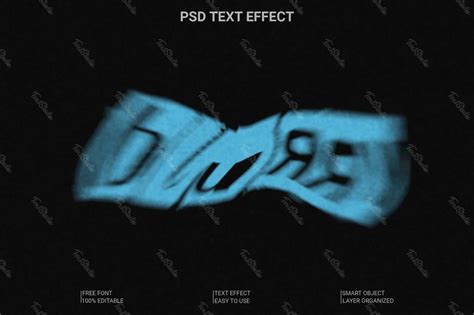 Blurry Text Style Effect Free Photoshop Psd File
