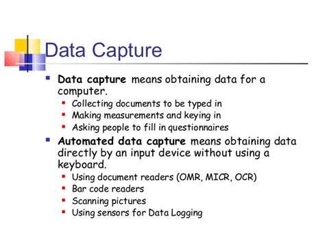 Data Capture