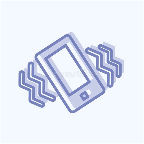 Icon Vibration Mode Suitable For Mobile Apps Symbol Two Tone Style Simple Design Editable