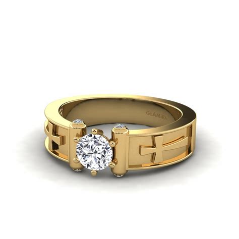 Achetez Bague Pour Homme Parker En Or Jaune 585 Diamant 0 8 Carats