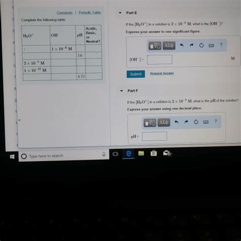 Solved Problem Of Constants Periodic Table Part Chegg