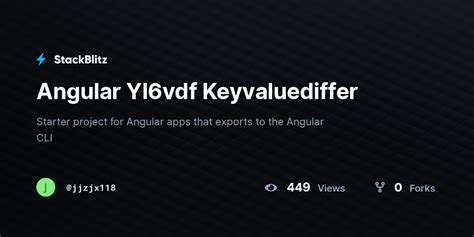 Angular Yl6vdf Keyvaluediffer StackBlitz
