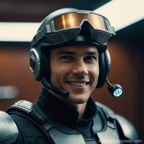 Scifi Hero With Visor And Gun Stable Diffusion Online