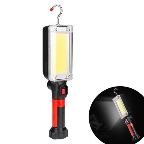 Фонарь ручной аккумуляторный Wow Zj 8859 Cob Фонарик с магнитом и крючком для СТО фото отзывы