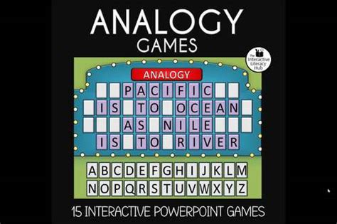 Analogy Games Powerpoint Games Examples Of Analogies In Sentences