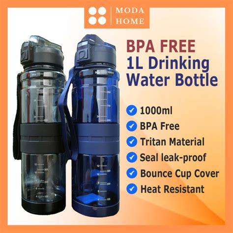 Moda Home Tritan Drinking Bottle 1000ml Water Bottle Bpa Free 1 Liter