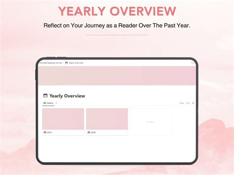 notion reading journal template all in one book tracker aesthetic