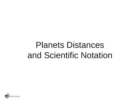 ppt planets distances and scientific notation dokumen tips