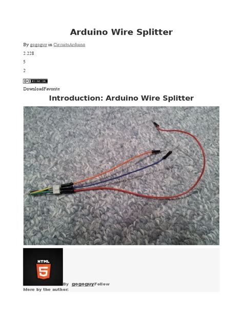 Arduino Wire Splitter Pdf