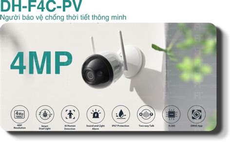 Camera Dh F4c Pv 4mp Dauhua Không Dây Wifi Viễn Thông Hoàng Thạch