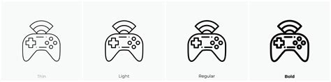 Gamepad Icon Thin Light Regular And Bold Style Design Isolated On White Background 46749766