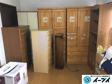 大阪府東大阪市でタンスや学習机などの粗大ゴミの家具処分をしました。