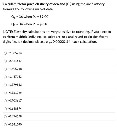 Solved Calculate Income Elasticity Ej Using The Arc Chegg Com