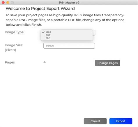 Export Printmaster V9 Userguide
