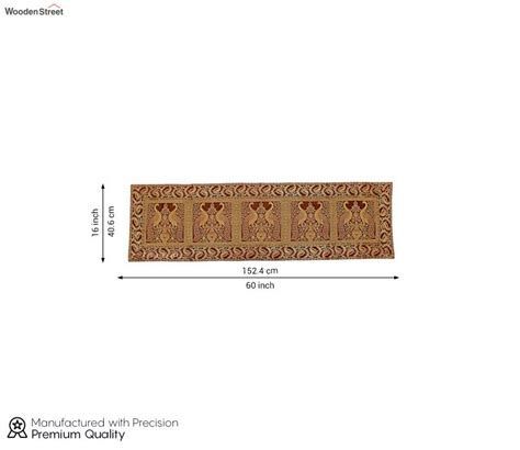 Buy Coffee Premium Brocade Peacock Table Runner At 32 Off Online