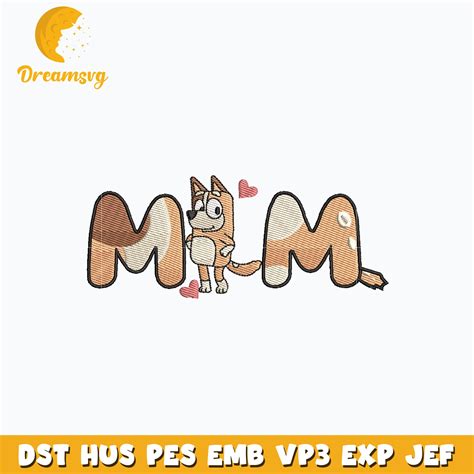 Chilli Heeler Mum Embroidery Design Dreamsvg Store