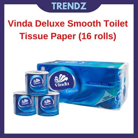 Vinda Deluxe Smooth Toilet Tissue 3 Ply X 16 Rolls Tisu Gulung Tandas
