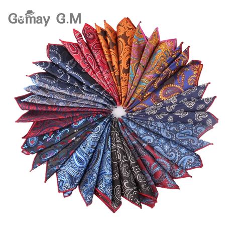 남성용 포켓 스퀘어 정장 손수건 꽃무늬 남성용 손수건 캐주얼 정장 스퀘어 손수건 파티용 25 Cm X 25 Cm남자 넥타이 And 손수건 Aliexpress