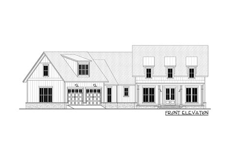 Single Story 3 Bedroom Sophisticated Modern Farmhouse With Angled