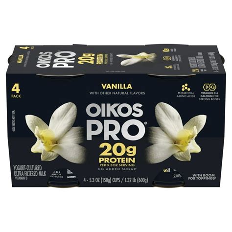 Oikos Pro 20g Protein Nonfat Vanilla Yogurt Cultured Dairy Product 5