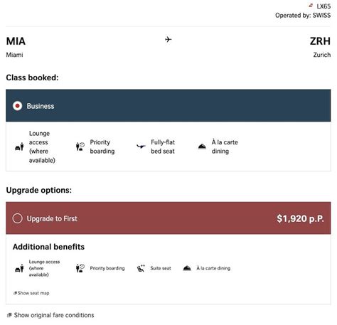 My Swiss First Class Upgrade Experience Finally One Mile At A Time
