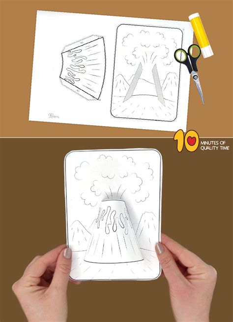 3d Volcano Craft 10 Minutes Of Quality Time