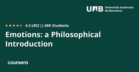 Emotions A Philosophical Introduction Coursya