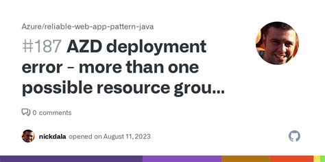 AZD Deployment Error More Than One Possible Resource Group Was Found