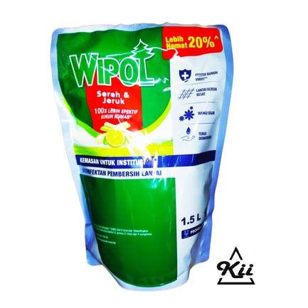 Jual Wipol Cairan Disinfektan Pembersih Lantai Aroma Sereh Jeruk Pouch L Shopee Indonesia